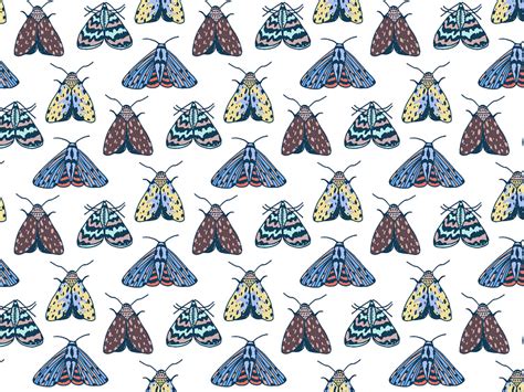 Moth Pattern By Milena Ljubojevic On Dribbble