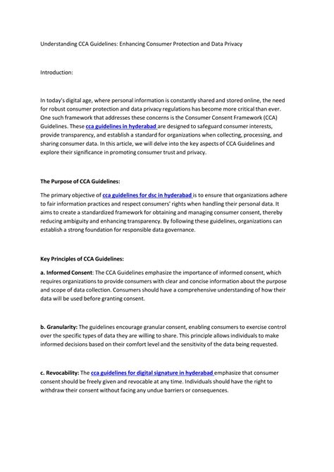 PPT Understanding CCA Guidelines PowerPoint Presentation Free