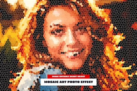Premium Psd Mosaic Art Photo Effect
