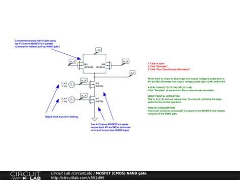 Mosfet Cmos Nand Gate Circuitlab