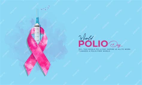 Premium Vector World Polio Day Creative Concept Poster Banner
