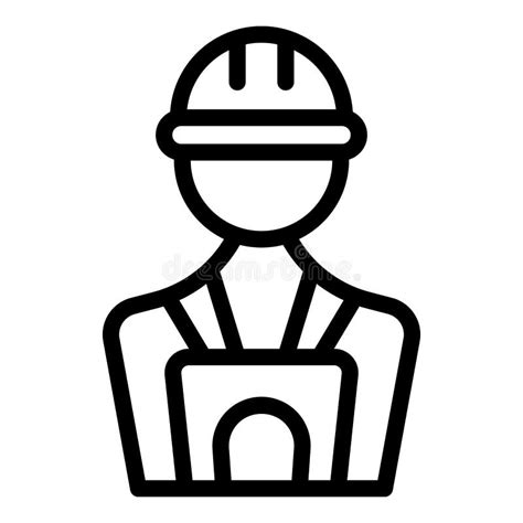 Engineer Icon Outline Vector Worker Process Stock Vector Illustration Of Equipment Machine