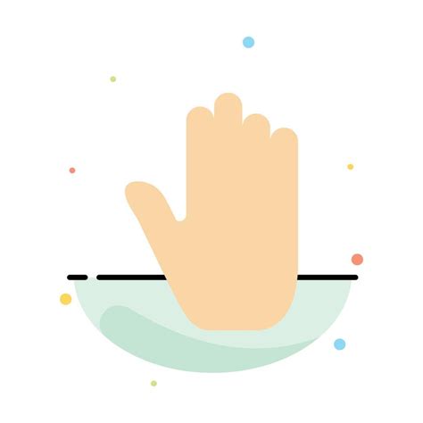 Body Language Gestures Hand Interface Abstract Flat Color Icon Template