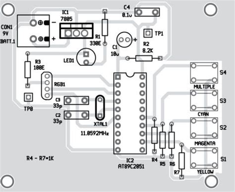 RGB Colour Generator AT89C2051 MCU Based Project