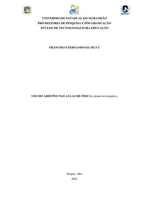 uso do arduíno nas aulas de física ensino investigativo pdf