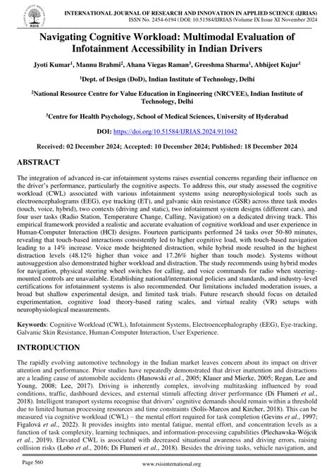 Pdf Navigating Cognitive Workload Multimodal Evaluation Of Infotainment Accessibility In