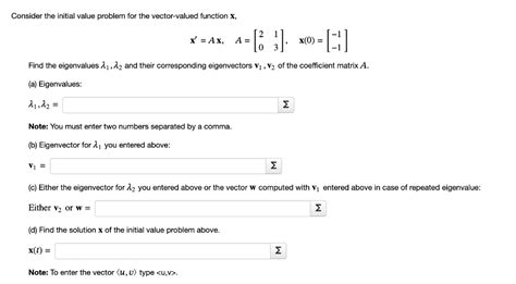 Solved Consider The Initial Value Problem For The