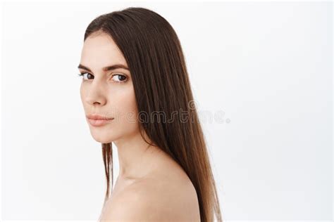 Natural Beauty Woman With Healthy Long Hair Pure Hydrated And Clean