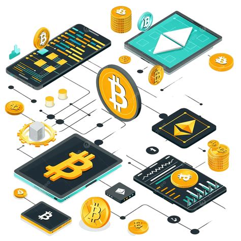 Cryptocurrency Technology Concept In Flat Design Technology Cryptocurrency Flat Design Png
