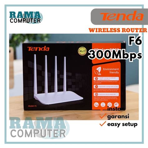 Jual TENDA F6 300Mbps Wireless Easy Setup Router Shopee Indonesia