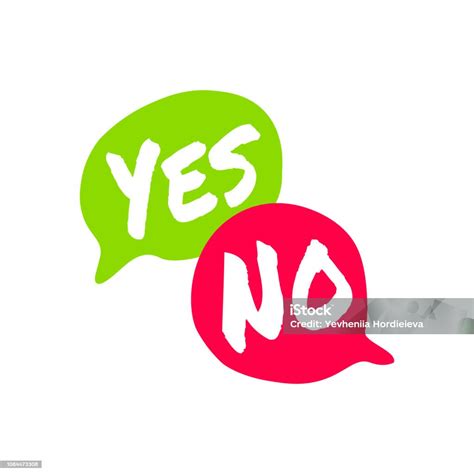 네에 아무 단어 텍스트 모양 이야기 녹색과 붉은 색입니다 벡터 일러스트 레이 션 예 흰색 배경에 거품 아무에 연설 배지 스티커 마크 심볼 아이콘 카드 채팅에 대 한 요소를