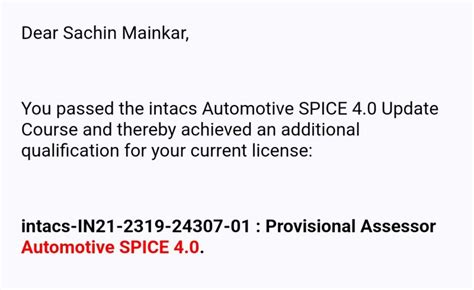 Happy To Share Update On My Aspice Assessor Certification Sachin Mainkar 33 Comments
