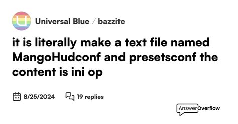 It Is Literally Make A Text File Named `nf` And `nf` The Content Is ```ini