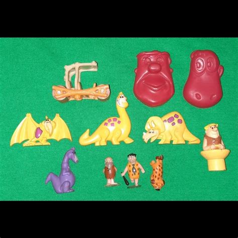 Hanna Barbera Toys Vintage Flintstones Toy Lot 961 Marx Tinykins