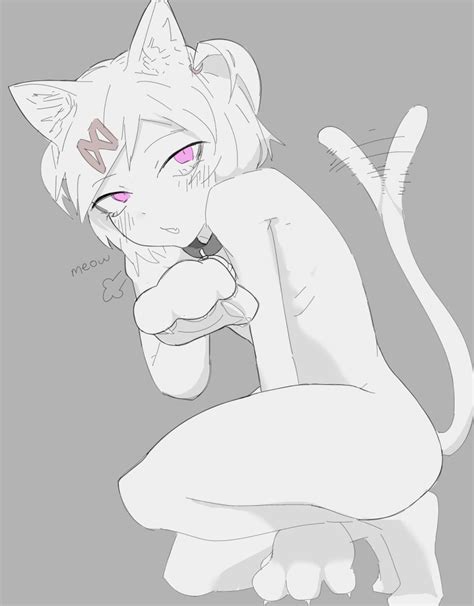 Rule 34 1girls Cat Girl Cat Tail Catgirl Colored Eyes Doki Doki Literature Club English Text