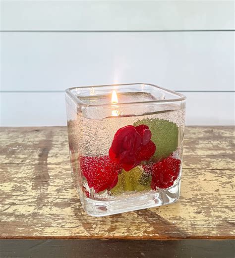 Romantic Rose Gel Candle Etsy