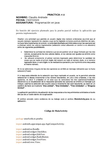 Programación En Java Docsity