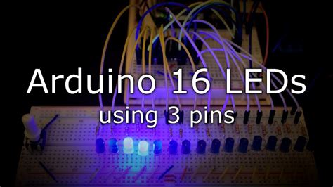 Arduino 16 Leds Using Two 74hc595 Shift Registers Youtube
