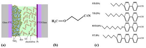 A Schematic Of Dsscs Containing Lc Not To Scale B Molecular Download Scientific Diagram