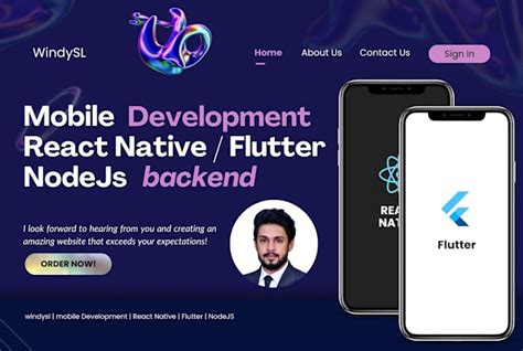 create mobile app using react native or flutter by windysl fiverr