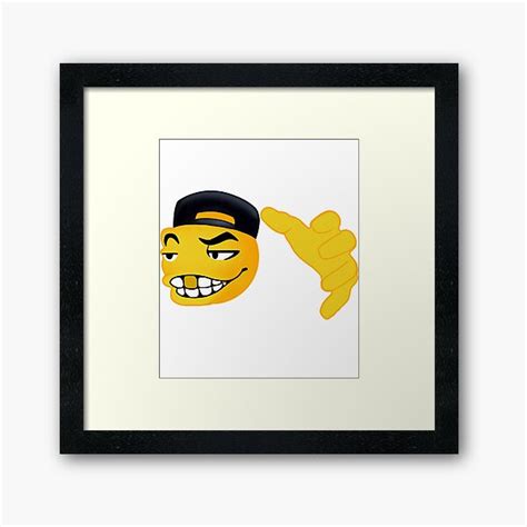 Dab Me Up Emoji Grabs Your Balls Meme Framed Art Print By