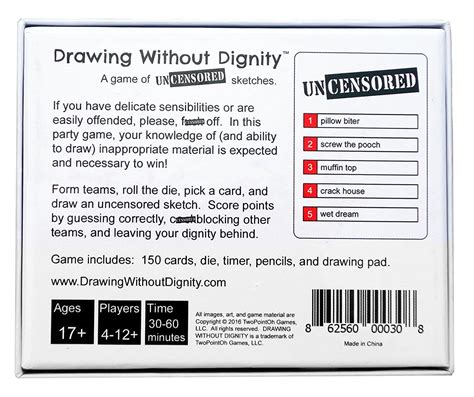 Free Distribution A Adult Party Game Of Uncensored Sketches For Sale Online M1 Drawing Without