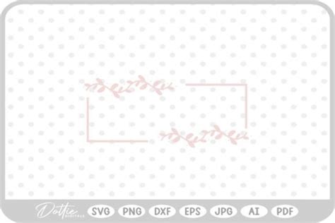 Floral Vine Rectangle Border Svg Png Dxf Graphic By Dottiedigitals · Creative Fabrica