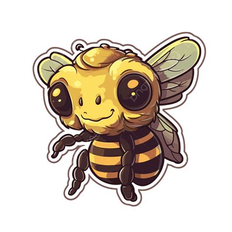 만화 일러스트 꿀벌 스티커 아트 벡터 꿀벌 상표 만화 Png 일러스트 및 벡터 에 대한 무료 다운로드 Pngtree