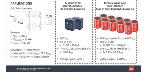 Dc Link Capacitor Specification And Application