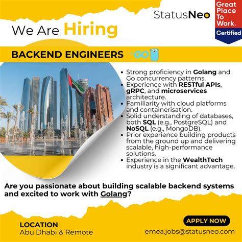 Shilpi Varma On Linkedin Statusneo Go Golang Golangcommunity Opentowork Statusneo Hiring