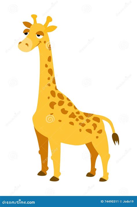 Illustration Funny Yellow Giraffe On A White Background Stock Vector Illustration Of Africa