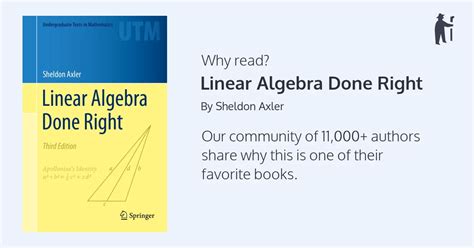 Why Read Linear Algebra Done Right