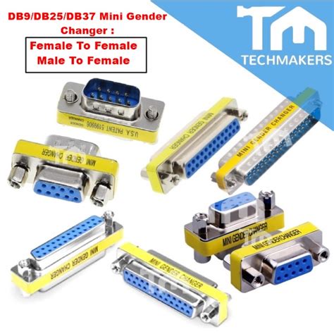 Db25 Db9 Db37 Vga Female To Femalemale To Female 9pin 25pin Gender
