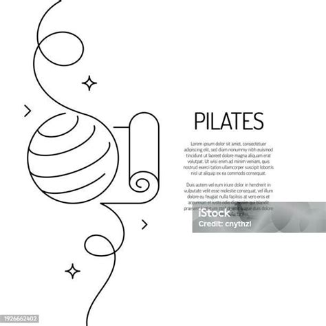 필라테스 아이콘의 연속 선화입니다 손으로 그린 상징 벡터 일러스트 레이 션 필라테스에 대한 스톡 벡터 아트 및 기타 이미지