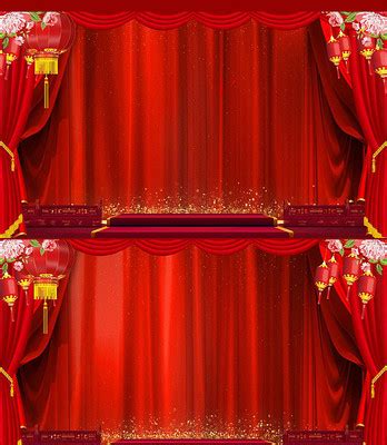 红色中国风戏曲舞台背景视频下载 红动中国