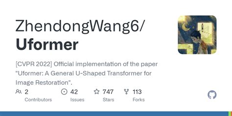 Github Zhendongwang6uformer Cvpr 2022 Official Implementation Of The Paper Uformer A