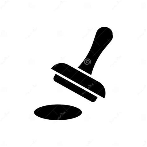 Rubber Stamp Icon Set Approval Seal Authority Vector Symbol In A Black