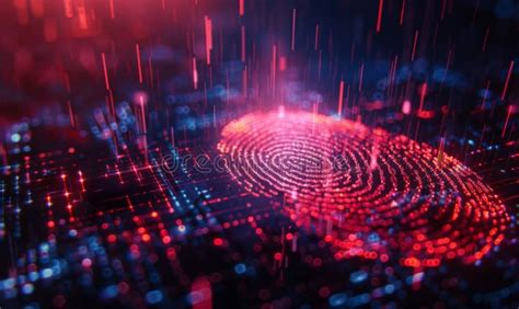 Biometrics Identification And Cyber Security Concept Stock Illustration