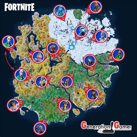 Fortnite Chapitre 4 Saison1 Carte Du Jeu Avec Emplacements Personnages