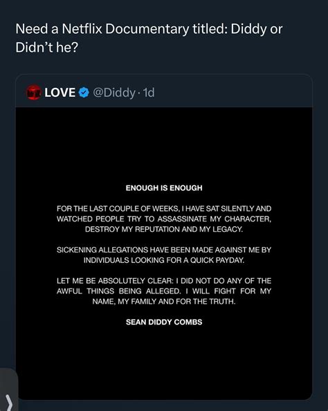 Diddy Or Didnt He” Rpuns