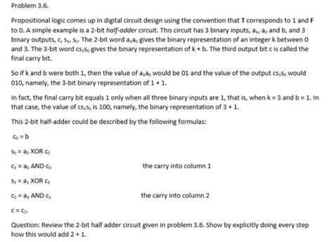 Solved Problem 3 6 Propositional Logic Comes Up In Digital Chegg