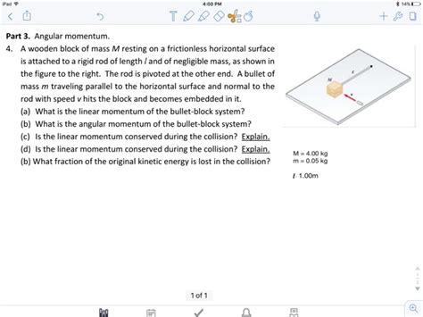 Solved Pad 4 00 Pm 14 D 凹 Part 3 Angular Momentum 4 A