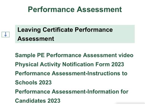 Lcpe Performance Assessment Information For Leaving Cert 2023 Physical Education Association