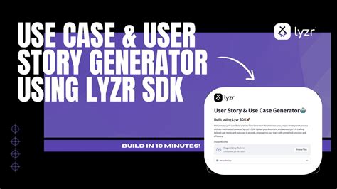 building user story and use case generator with lyzr sdk youtube