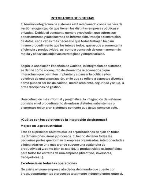 Integracion De Sistemas Pdf Business Comercio Electrónico