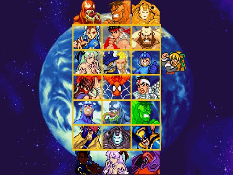 Marvel Vs Capcom Custom Character Select Screen By Gemini Da On Deviantart