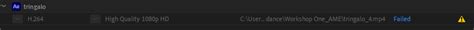 When I Export From Ae To Media Encoder The Exporti Adobe Community