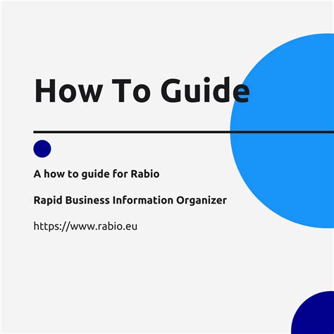 Rabio How To Guide Rabio