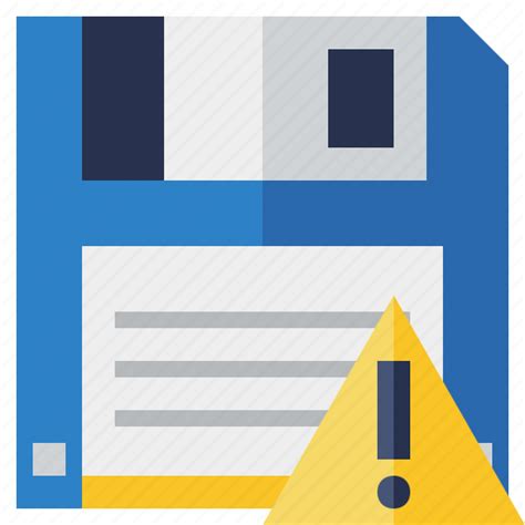 backup data disk download file save warning icon