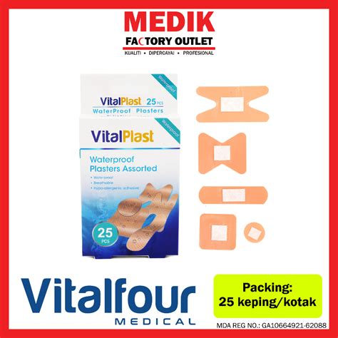 Vitalplast 5 Shapes Waterproof Assorted Plaster Box Of 25pcs Shopee Malaysia